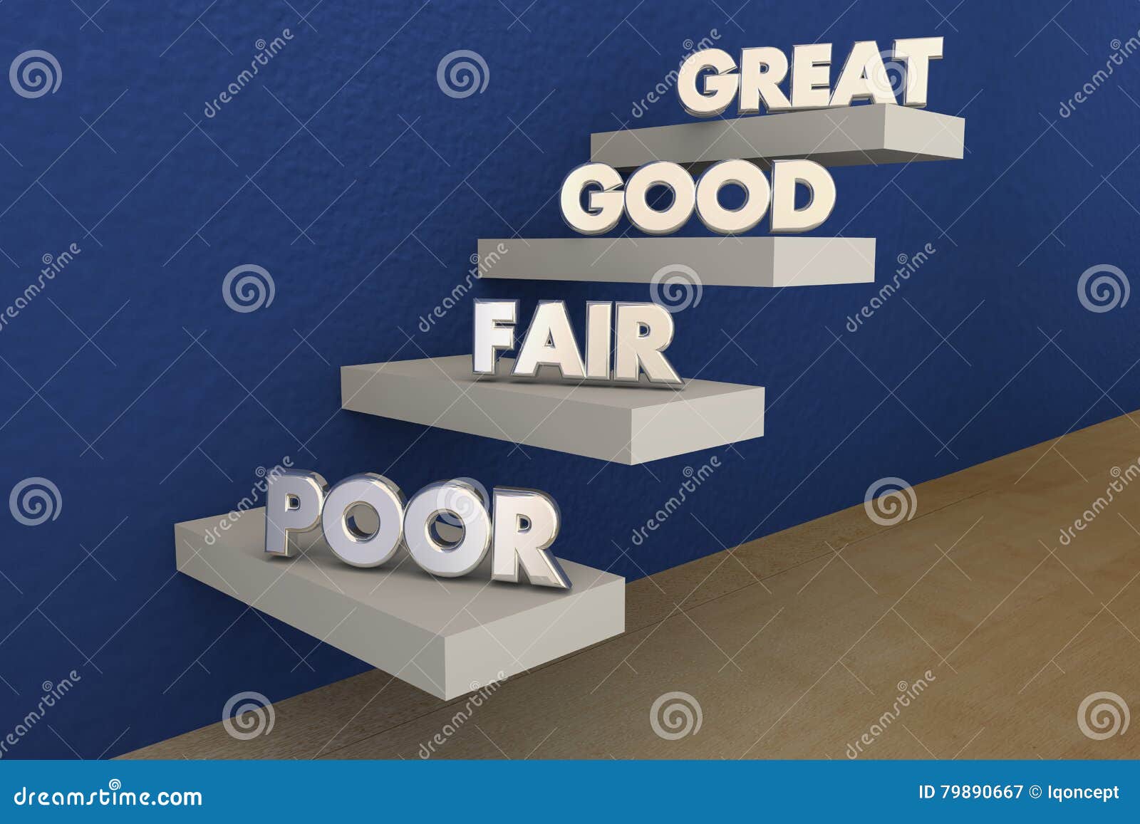 Poor Fair Good Great Grades Evaluation Steps Stock Illustration ... Poor Fair Good Great Grades Evaluation Steps Stock Illustration ...
