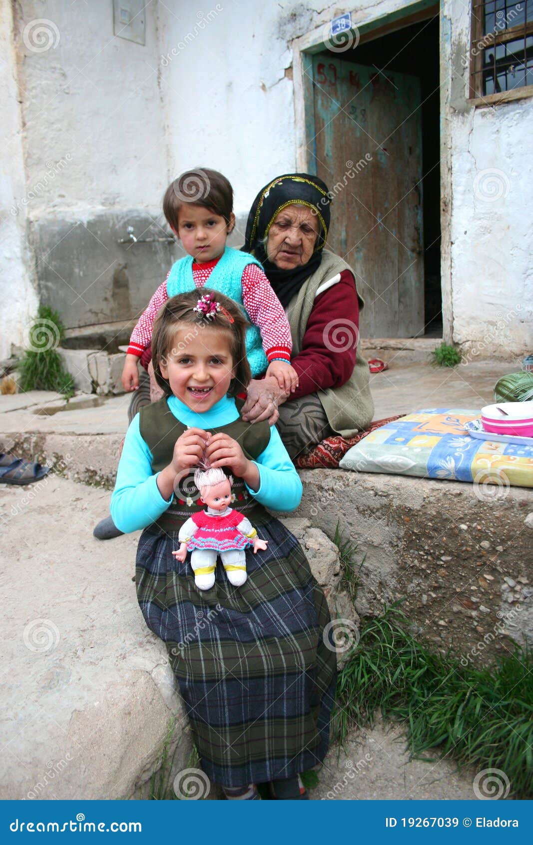 Poor family portrait stock image. Image of diversity - 19267039