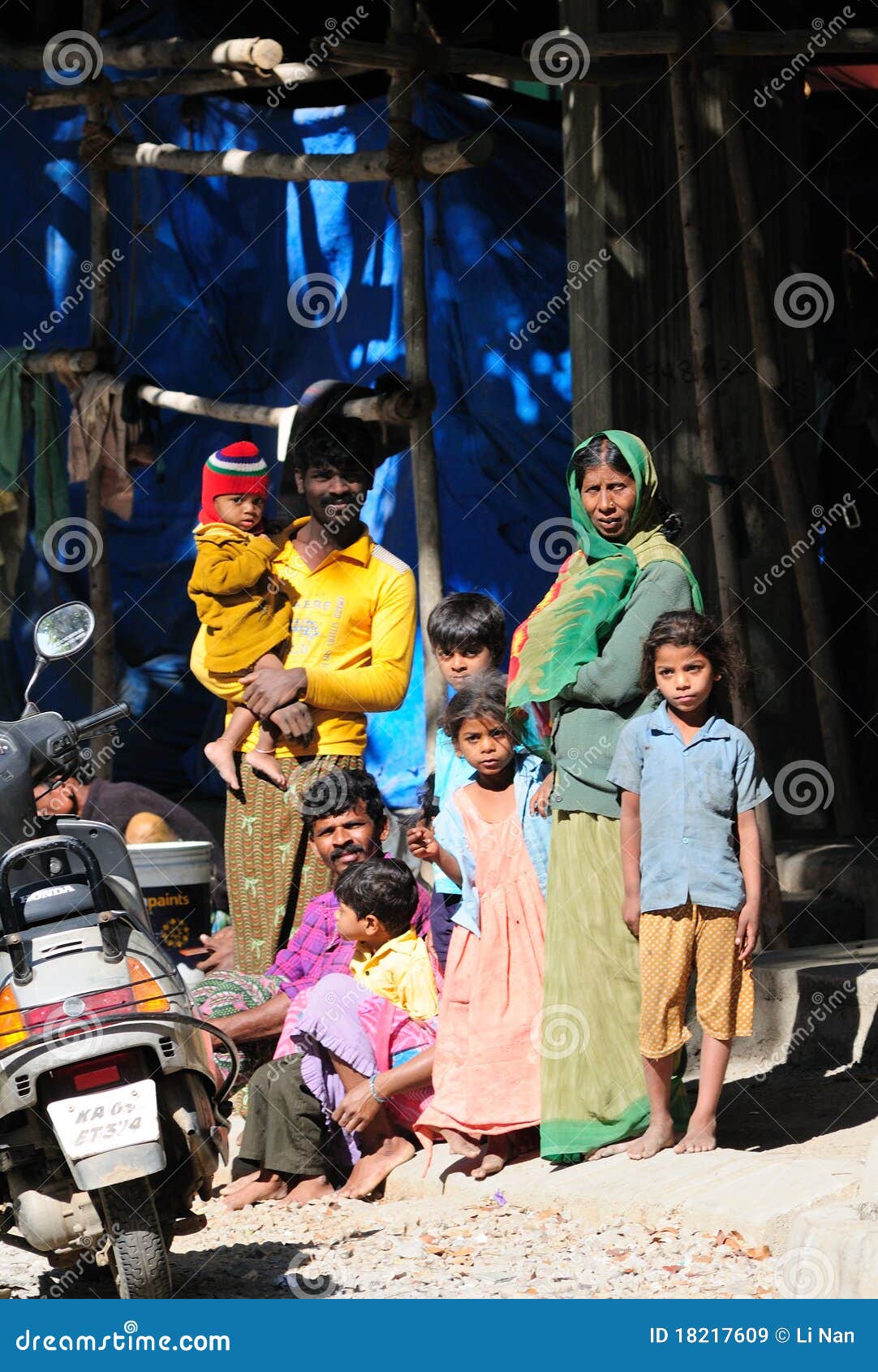 A Poor Family in Slum with Happy Life Editorial Stock Image - Image of ...