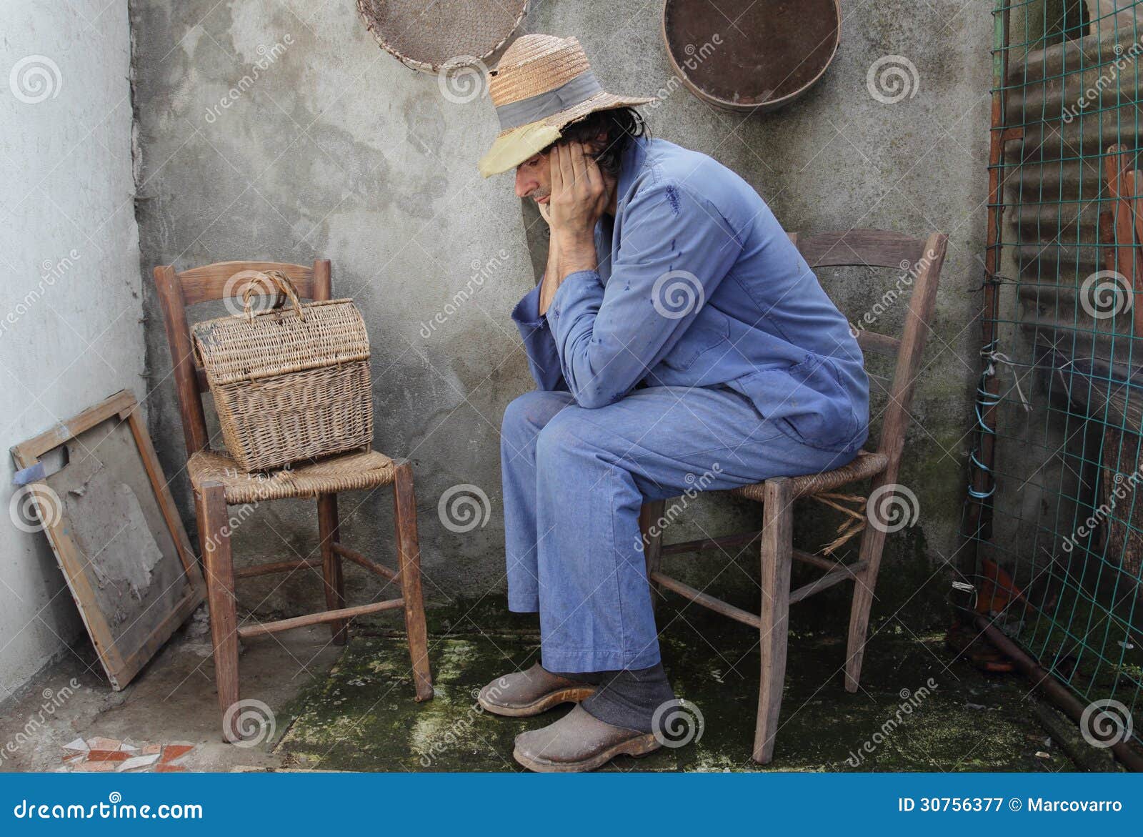 Poor farmer at home stock image. Image of profile, rural - 30756377