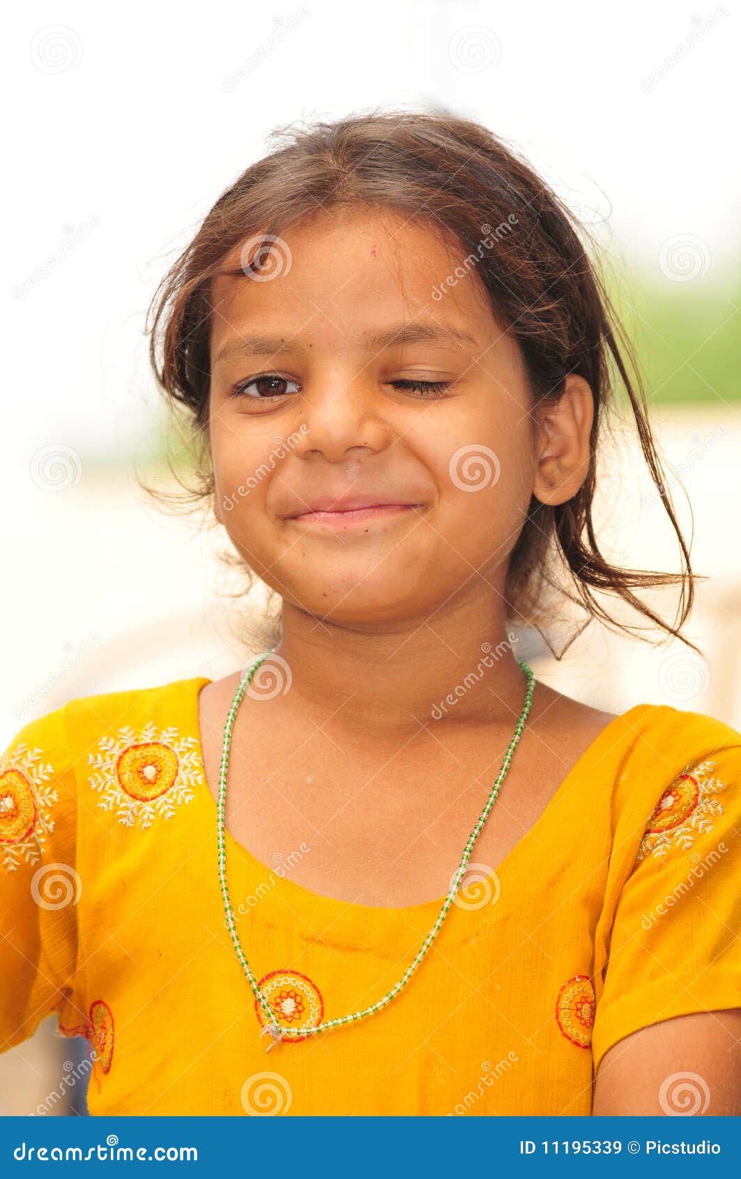 Poor girl stock image. Image of village, background, smiling - 11195339