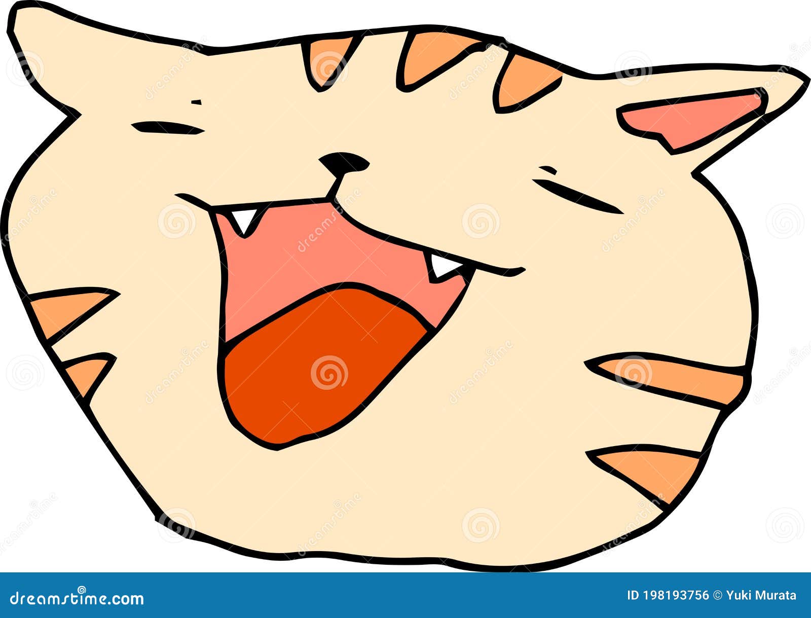 Poor Hand-painted Cute Cat Illustration Stock Vector - Illustration of ...