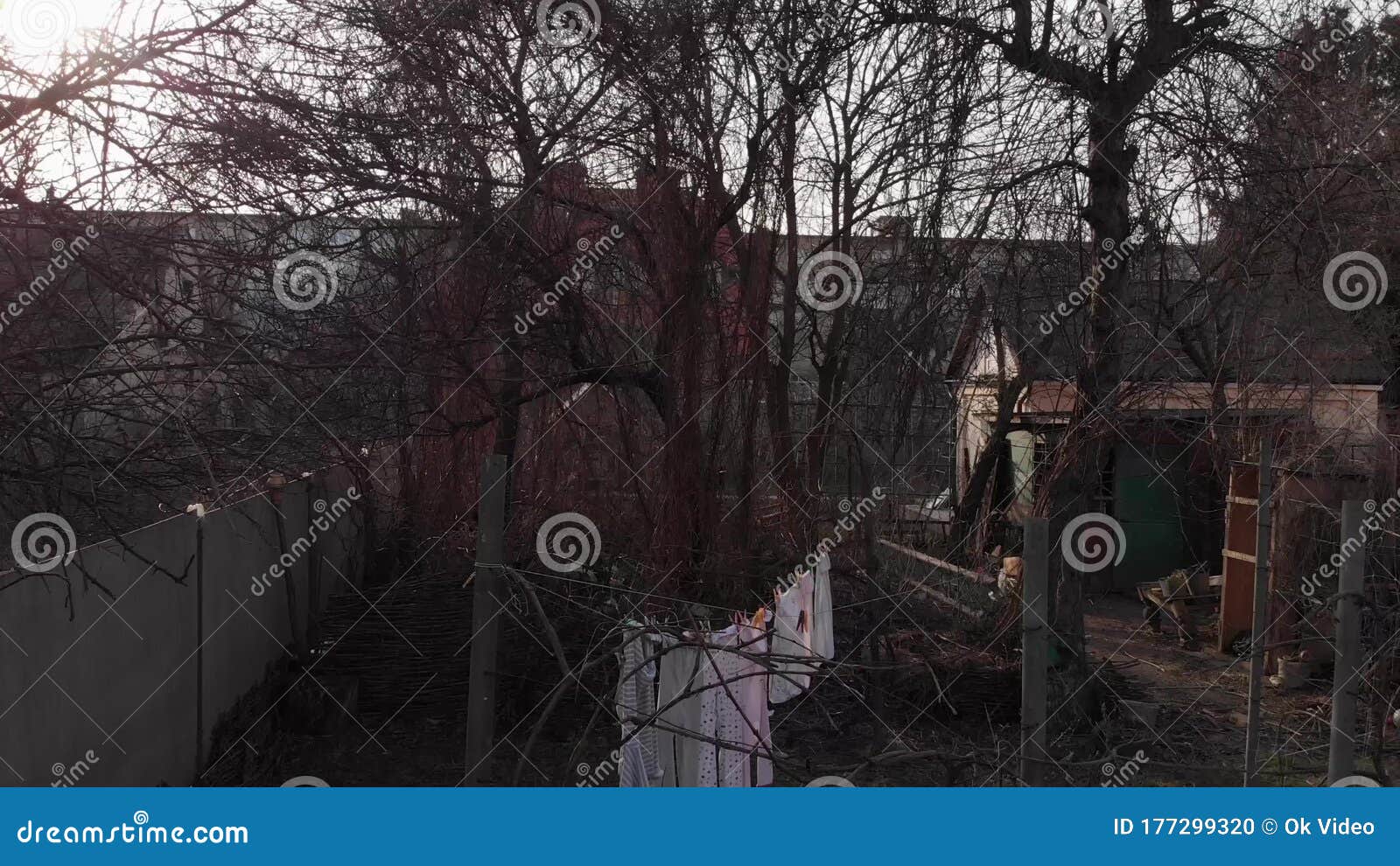 Poor Home Backyard stock footage. Video of aerial, courtyard - 177299320