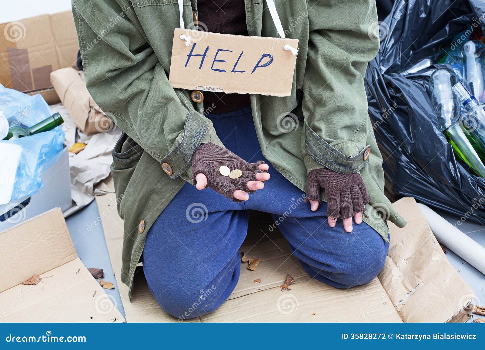 Poor homeless beggar stock photo. Image of life, donation - 35828272