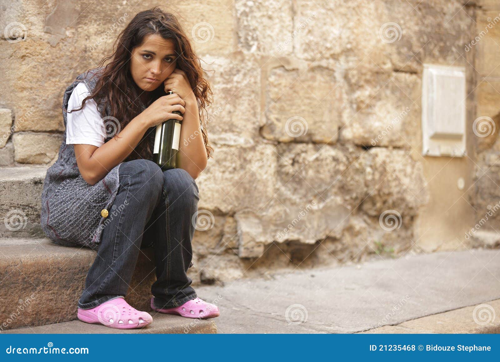Poor homeless girl stock photo. Image of drunk, female - 21235468 Poor homeless girl stock photo. Image of drunk, female - 21235468