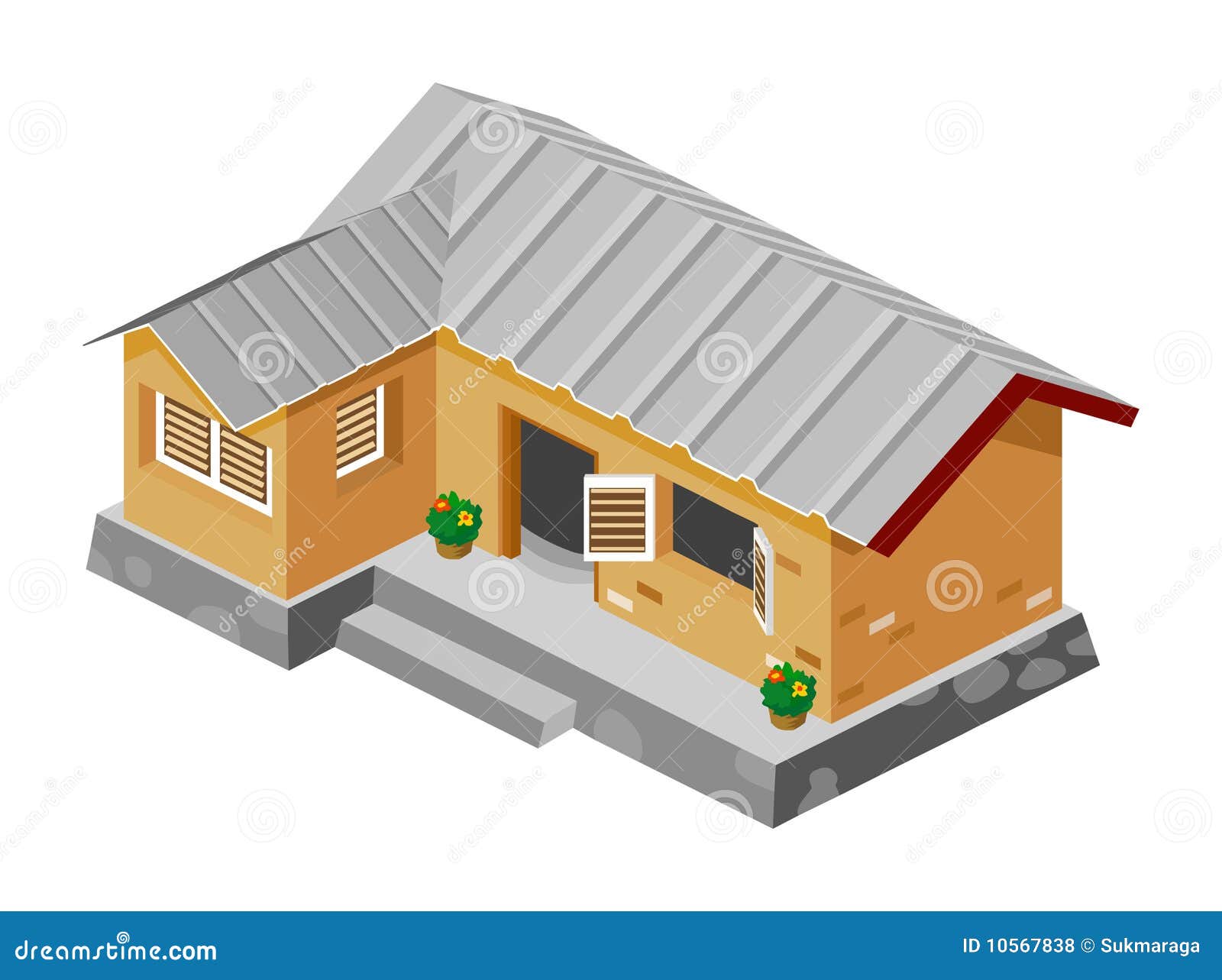Poor House Isometric Vector Stock Illustration - Illustration of shame ...