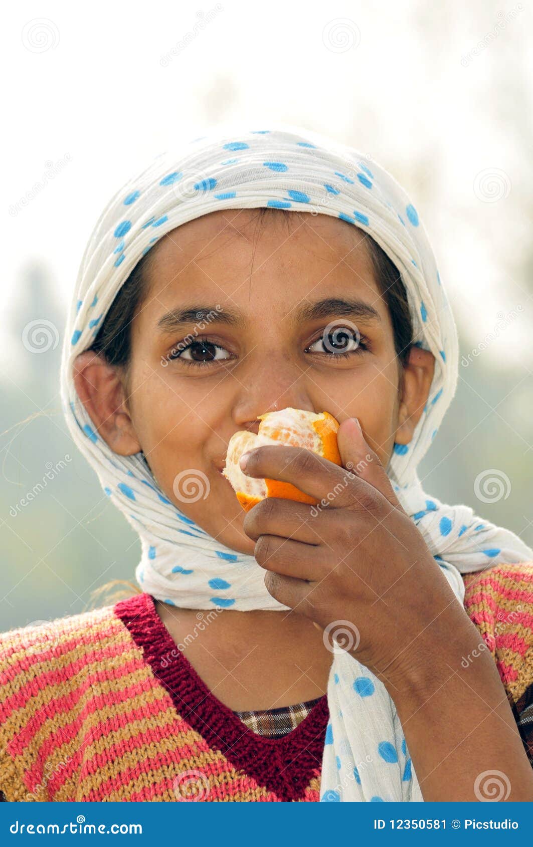 Poor hungry girl stock image. Image of chain, clothes - 12350581