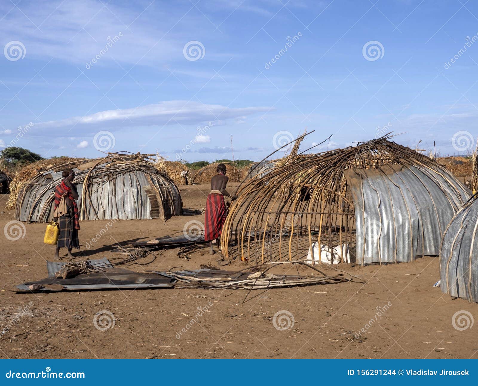 Poor Huts Of The Natives, Indonesian Poor House. Stock Image ...