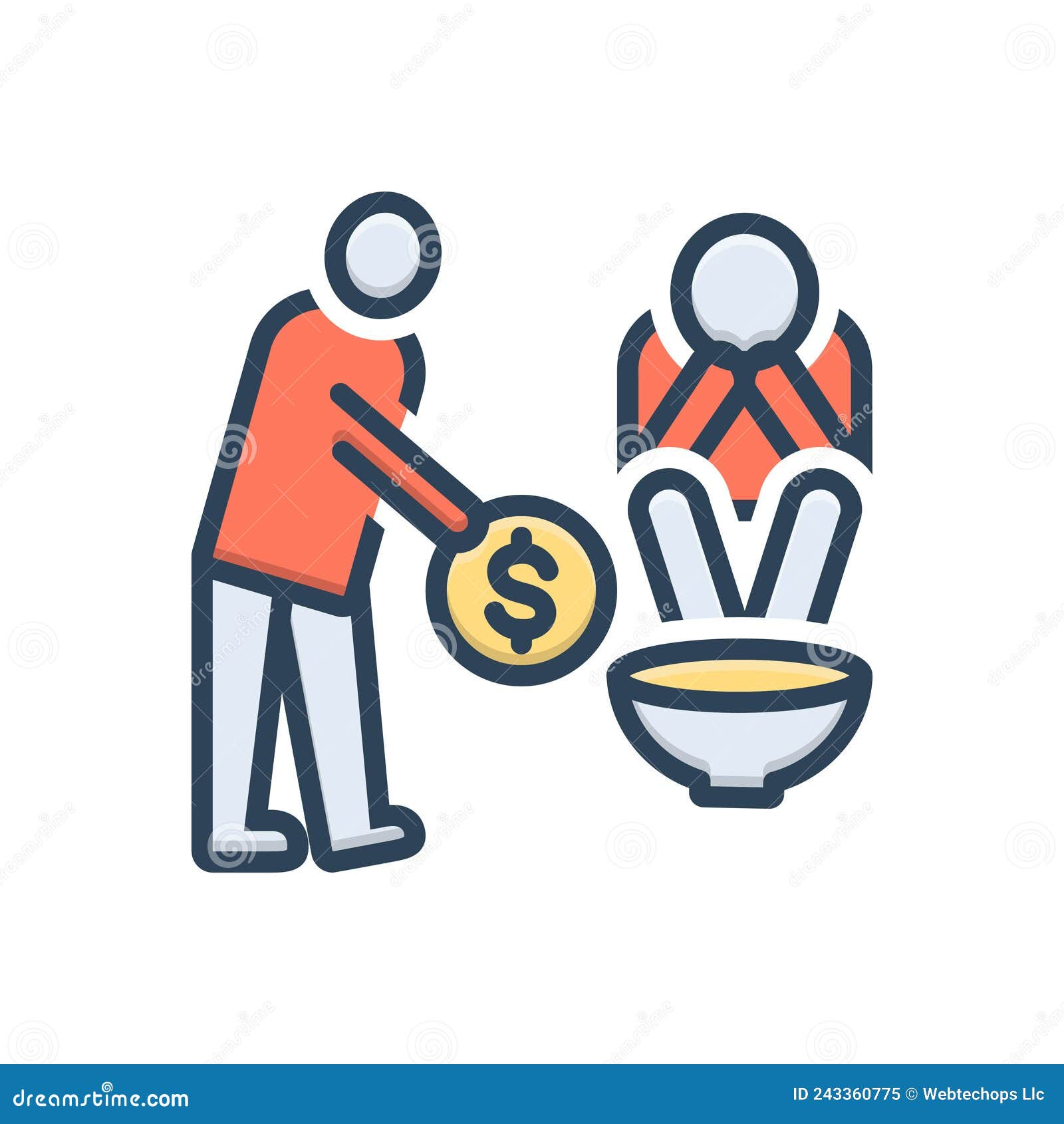 Color Illustration Icon for Poor, Indigent and Poverty Stock ...
