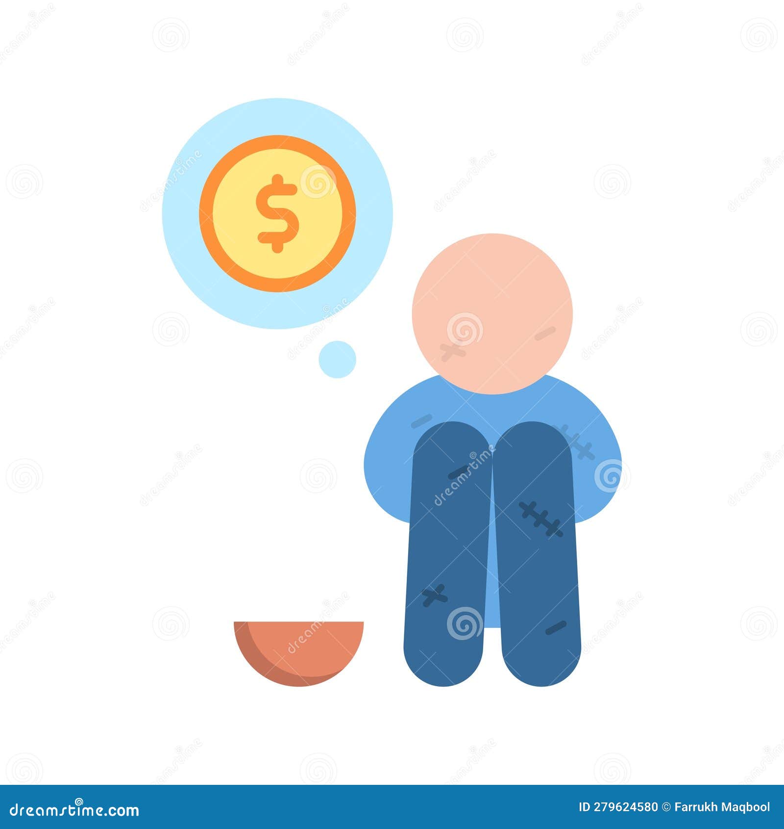 Poor icon vector image. stock illustration. Illustration of poor ...