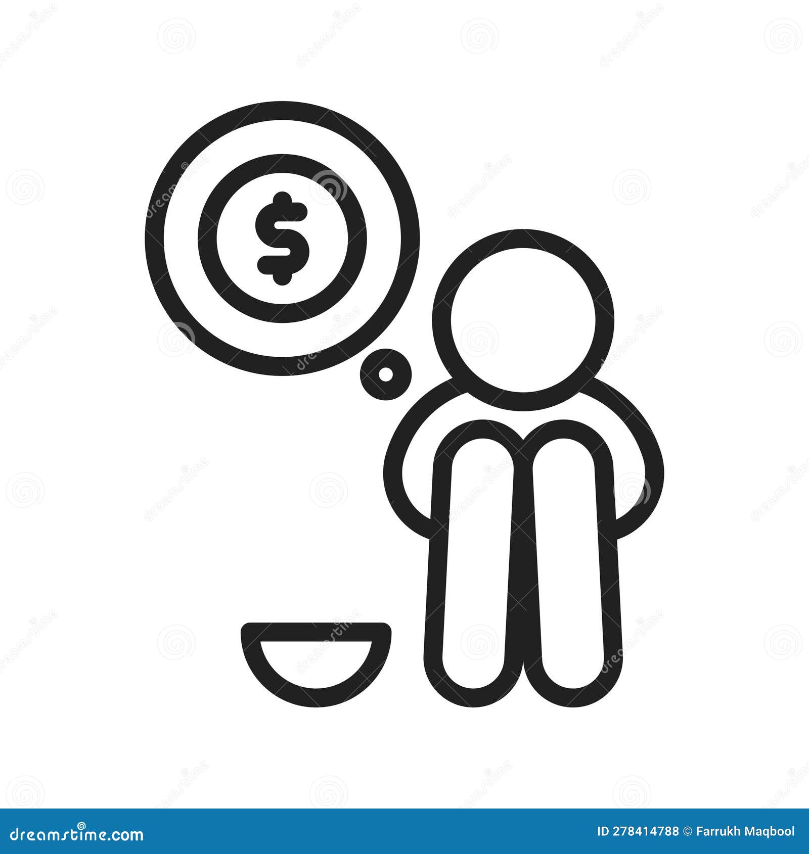 Poor icon image. stock illustration. Illustration of poor - 278414788