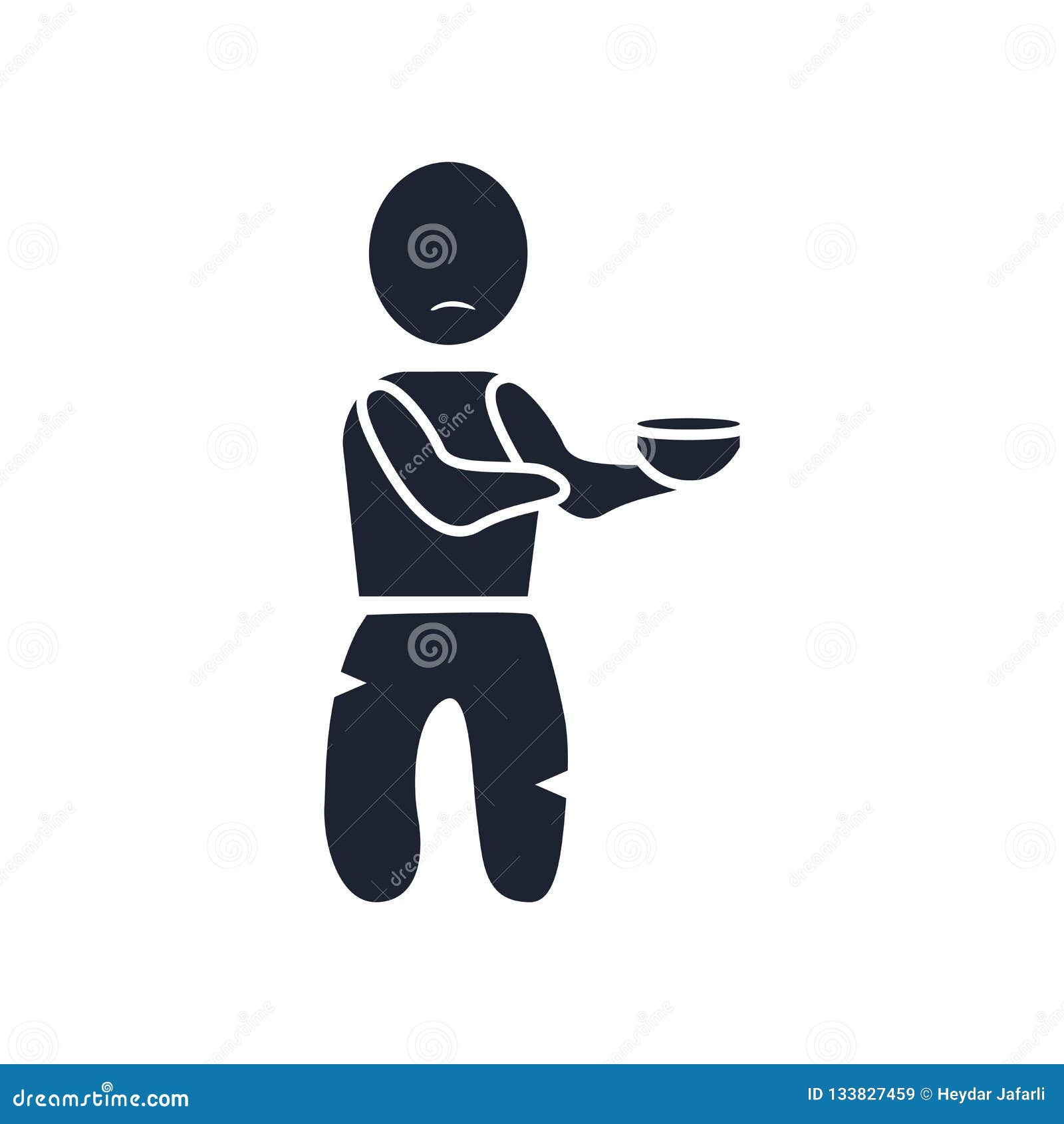 Poor Icon Vector Sign and Symbol Isolated on White Background, P Stock ...