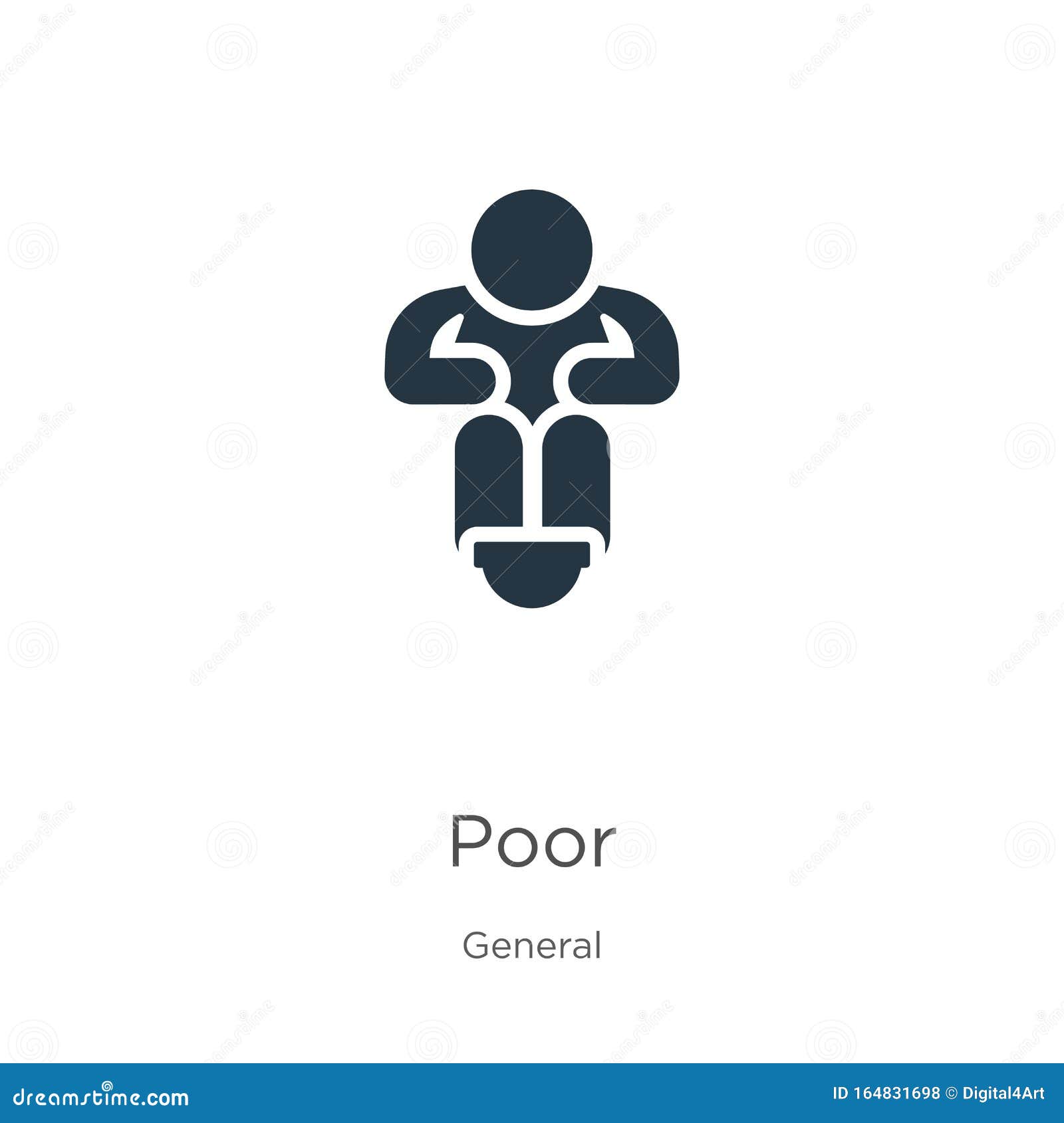 Poor Icon Vector. Trendy Flat Poor Icon from General Collection ...