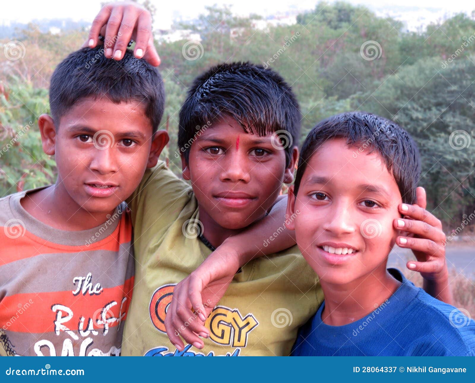 Indian Boys Swimming In The Sacred Water Of The River Ganges In The ...