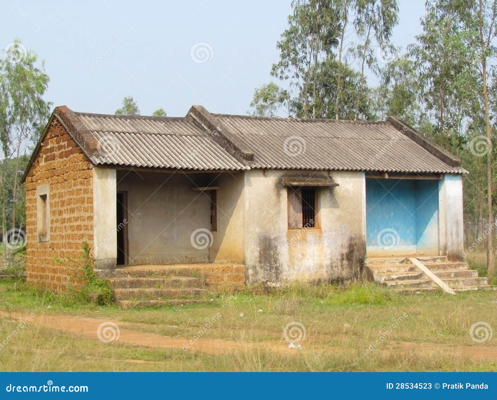 Poor Indian Rural Brick House Stock Image - Image of poor, weak: 28534523