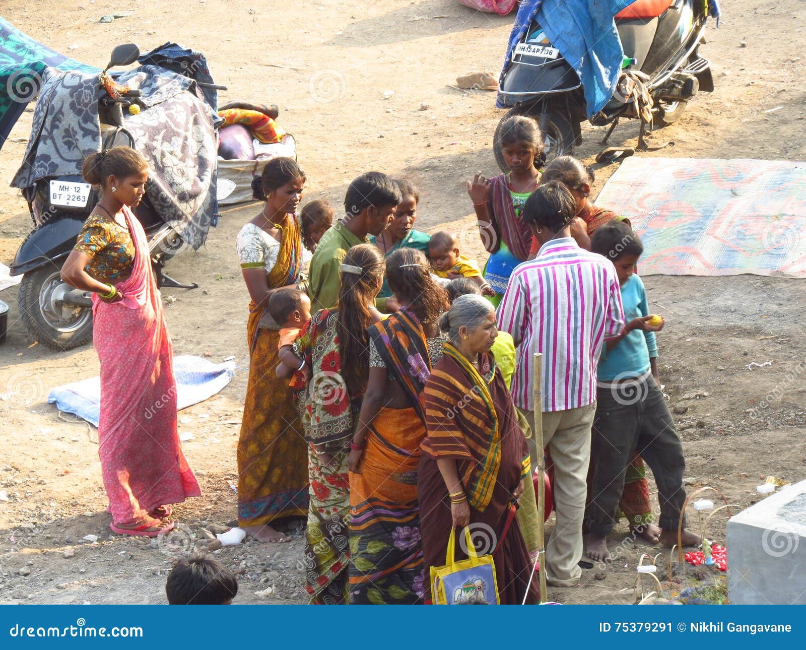 Poor Indian Family editorial photo. Image of asian, indian - 75379291