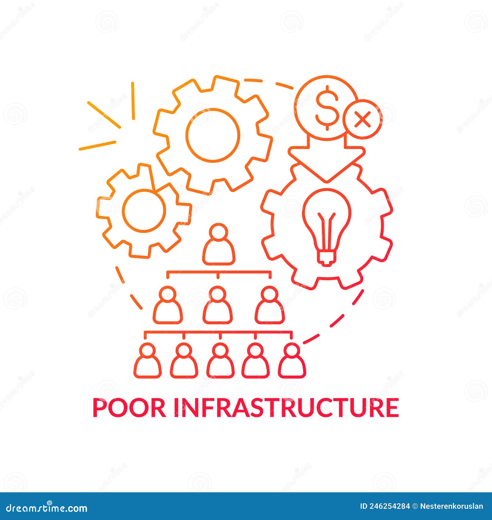 Poor Infrastructure Red Gradient Concept Icon Stock Vector ... Poor Infrastructure Red Gradient Concept Icon Stock Vector ...