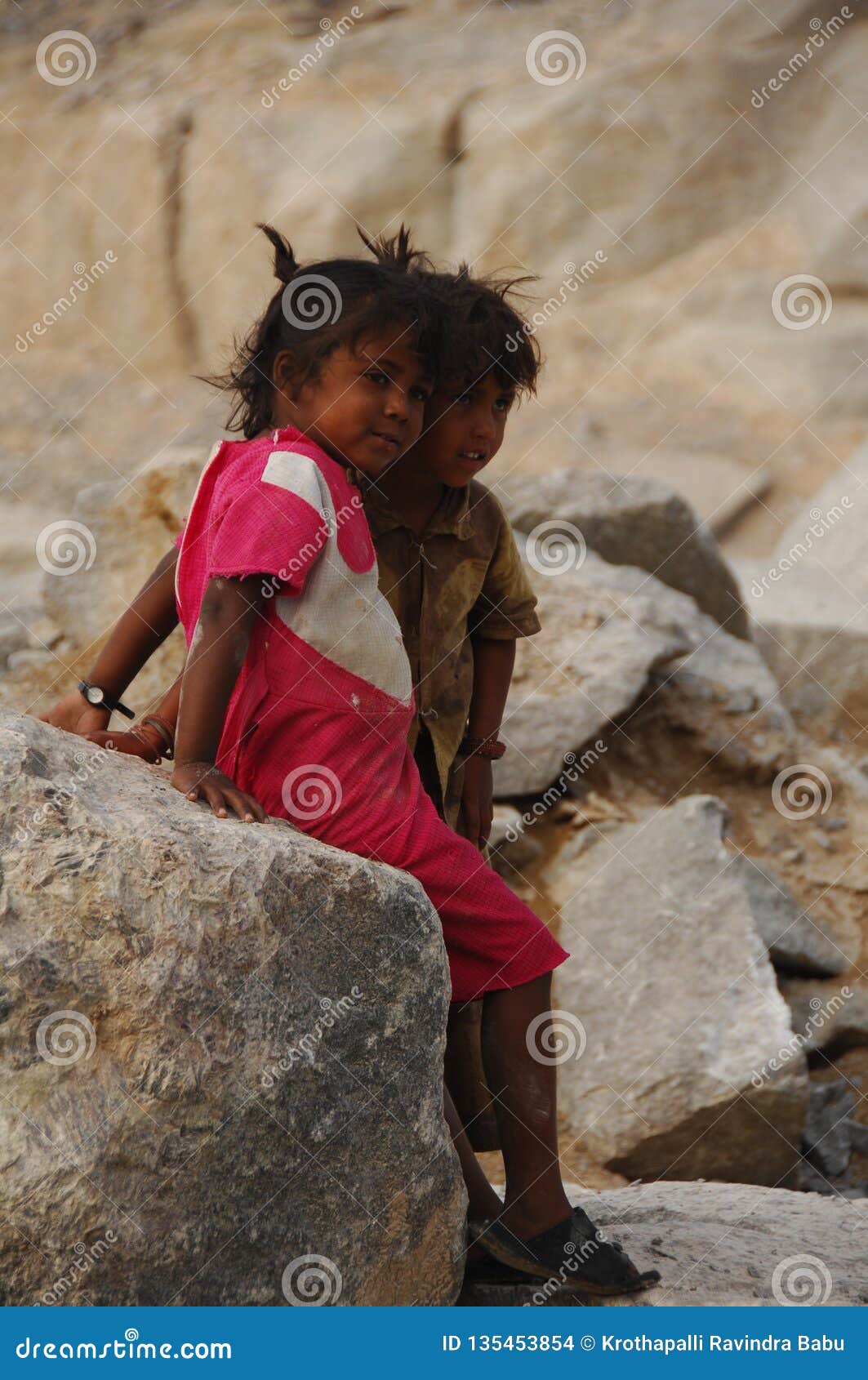 Poor Innocent Kid in India editorial stock image. Image of garbage ...