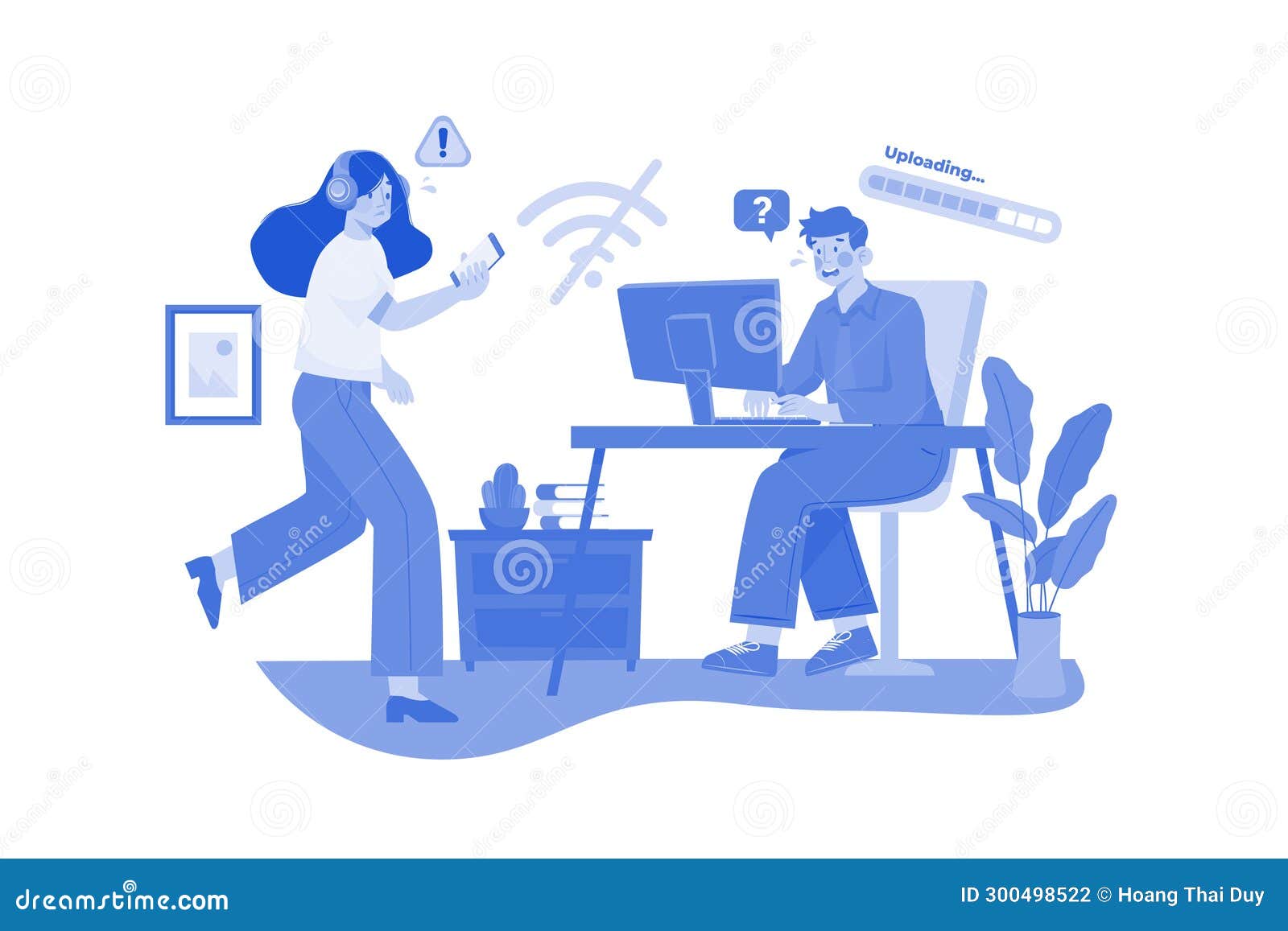 Poor Internet Connection Illustration Concept on White Background Stock ...