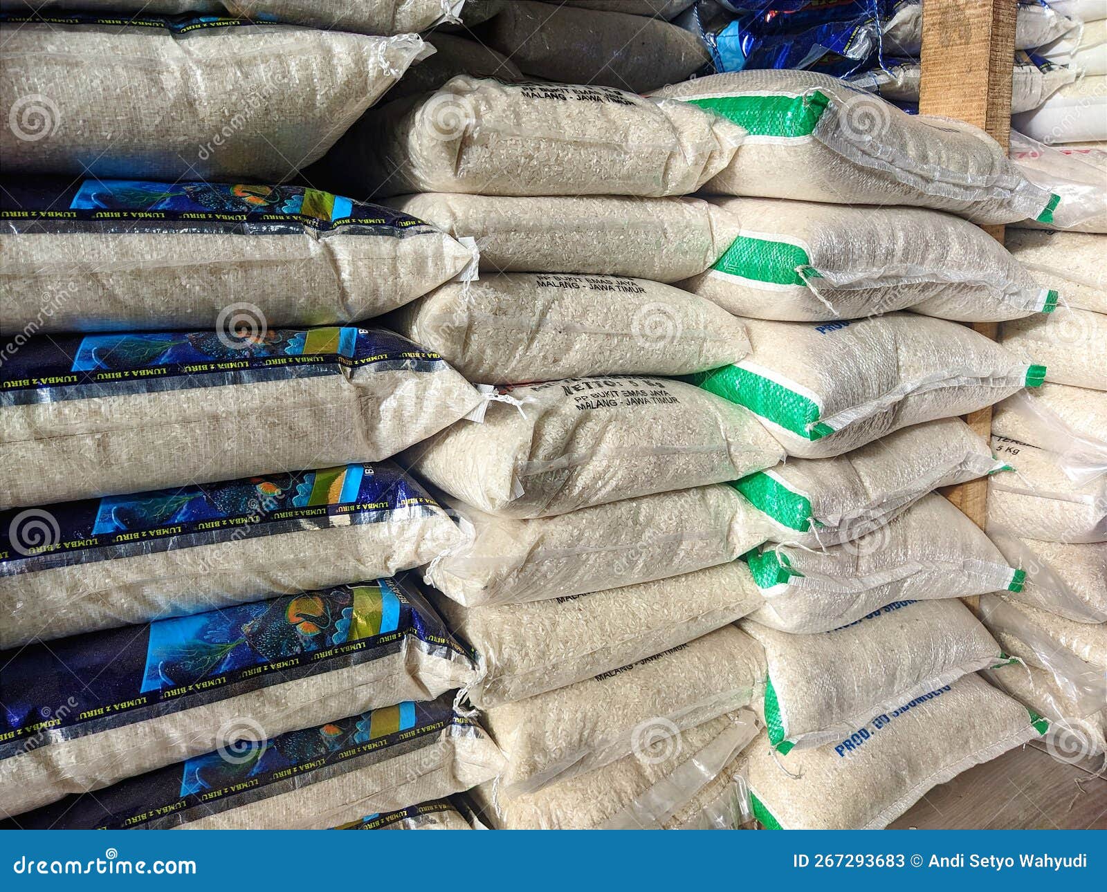 Poor; January 23, 2023; Pile of Rice of Various Brands in the Grocery ...