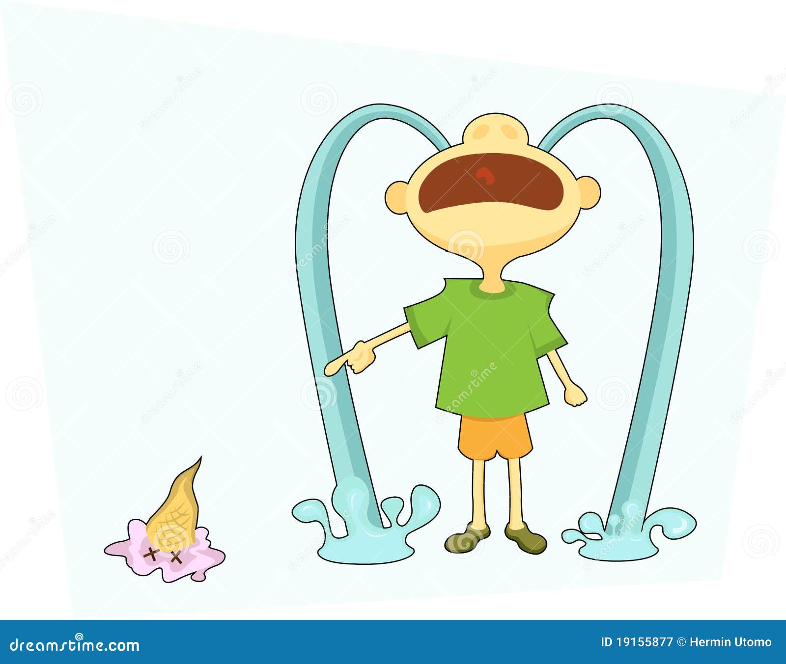 Poor Kid Cartoon Vector | CartoonDealer.com #19155877