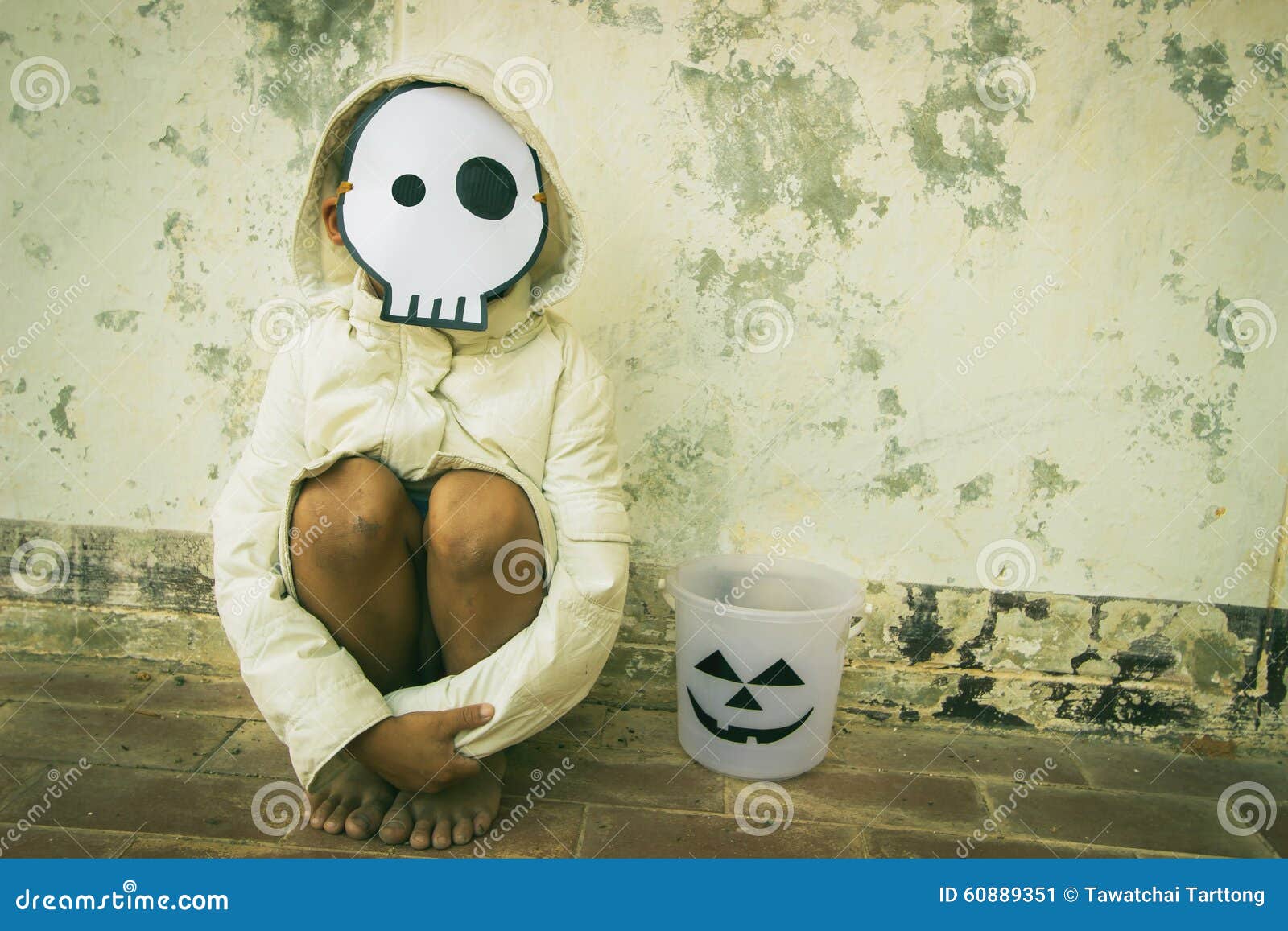 Poor Kid Waiting for Halloween Candy Editorial Photo - Image of people ...