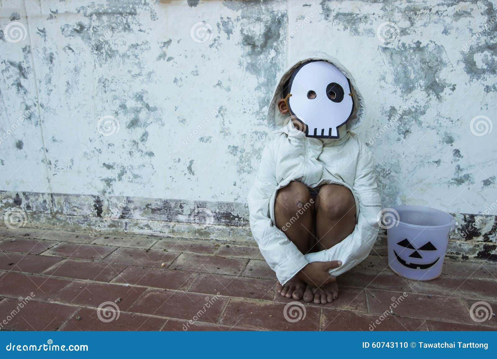 Poor Kid Waiting for Halloween Candy Stock Photo - Image of kids ...