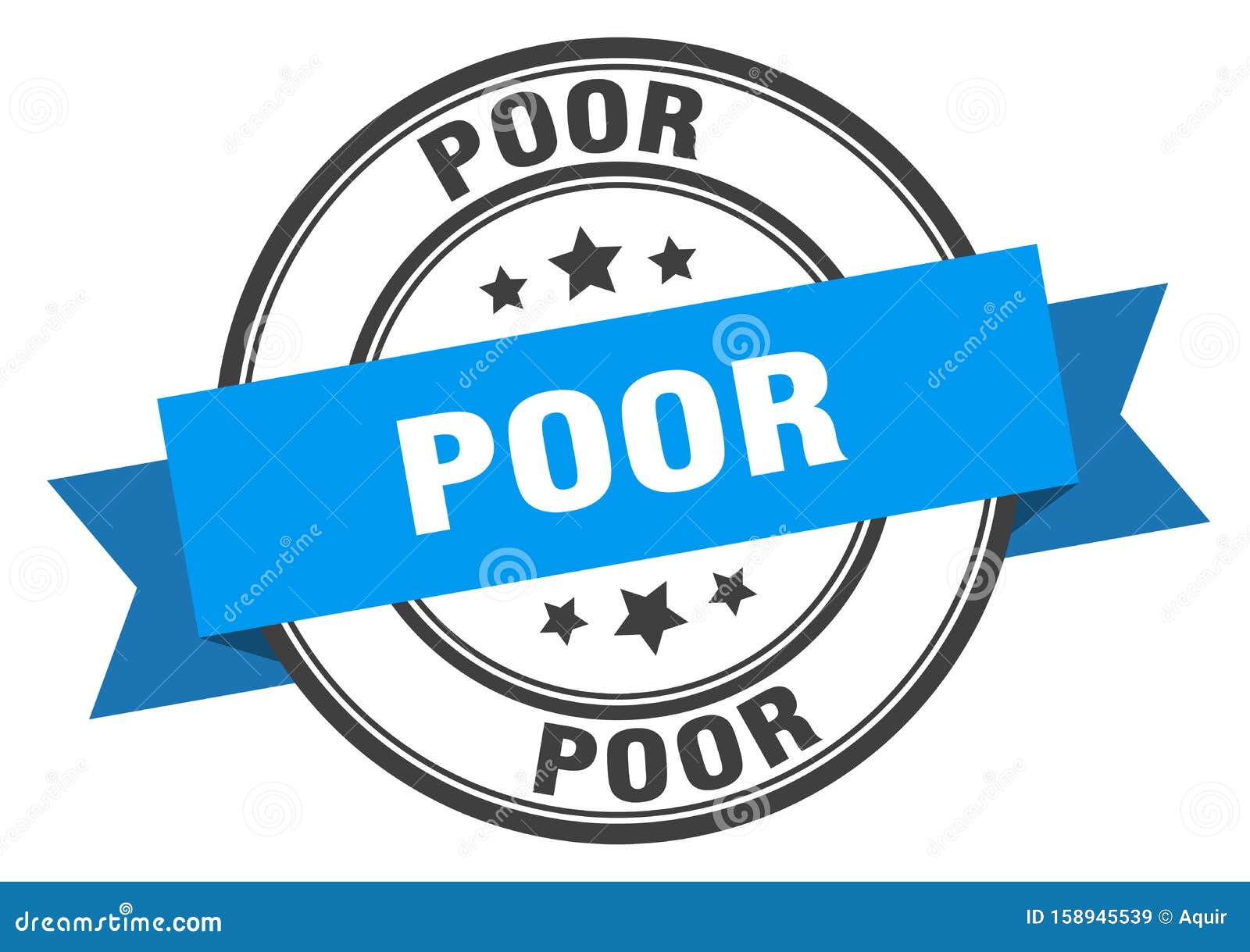 Poor label stock vector. Illustration of circle, isolated - 158945539