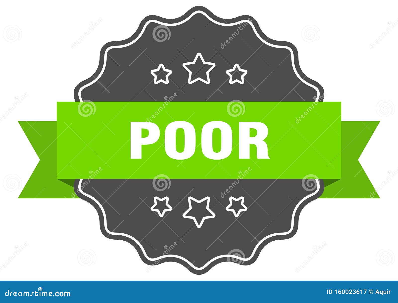 Poor label stock vector. Illustration of badge, label - 160023617
