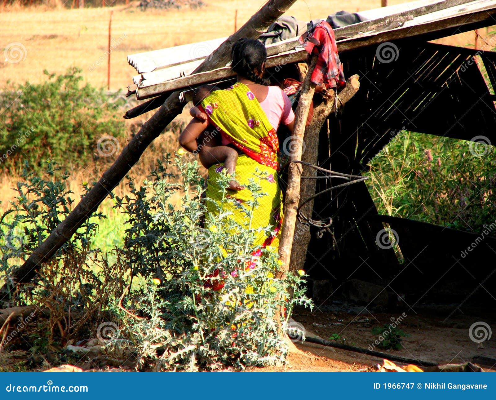 Poor Lady stock image. Image of house, kids, mothers, rare - 1966747