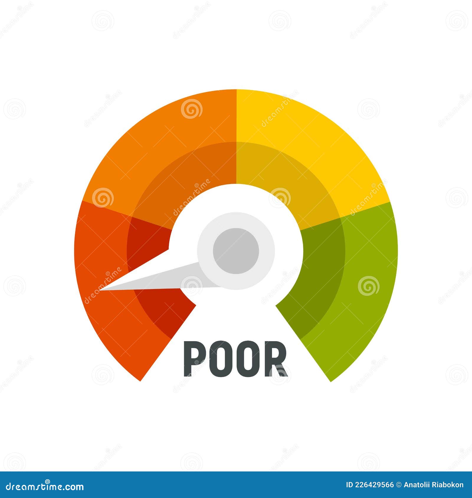 Poor Level Score Icon Flat Isolated Vector Stock Illustration ...