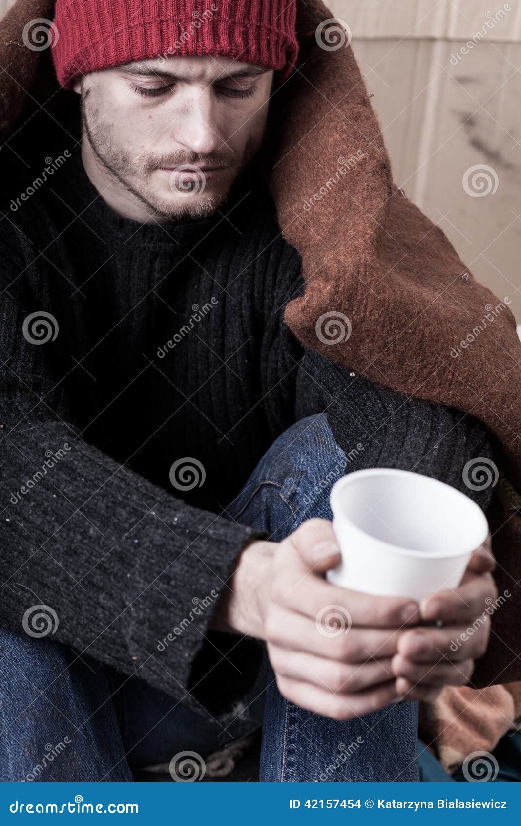 Poor man begging for money stock photo. Image of indigence - 42157454