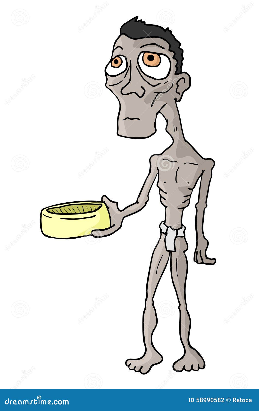 Poor man stock vector. Illustration of creative, cartoon - 58990582