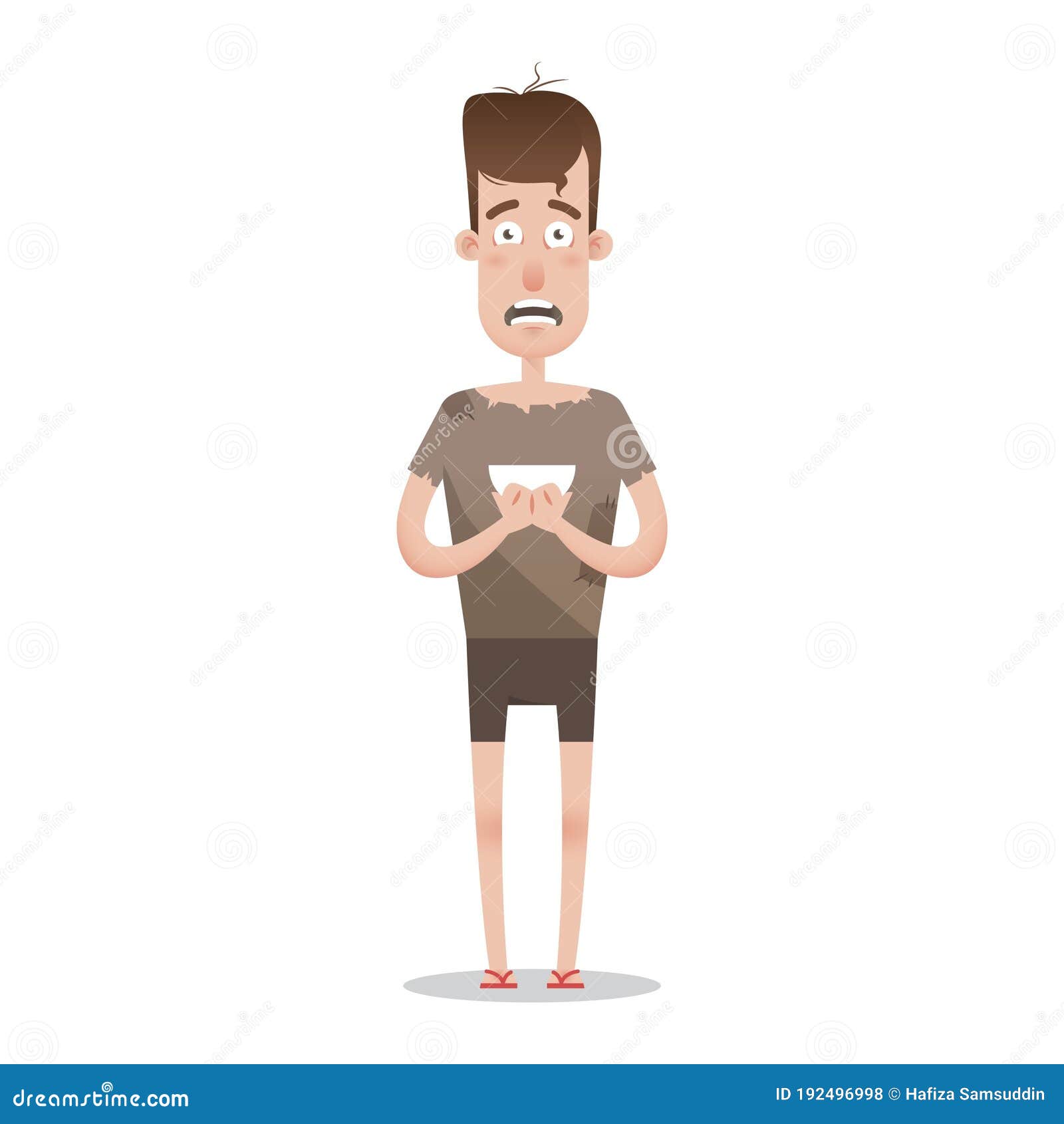 Poor Man. Vector Illustration Decorative Design Stock Vector ...