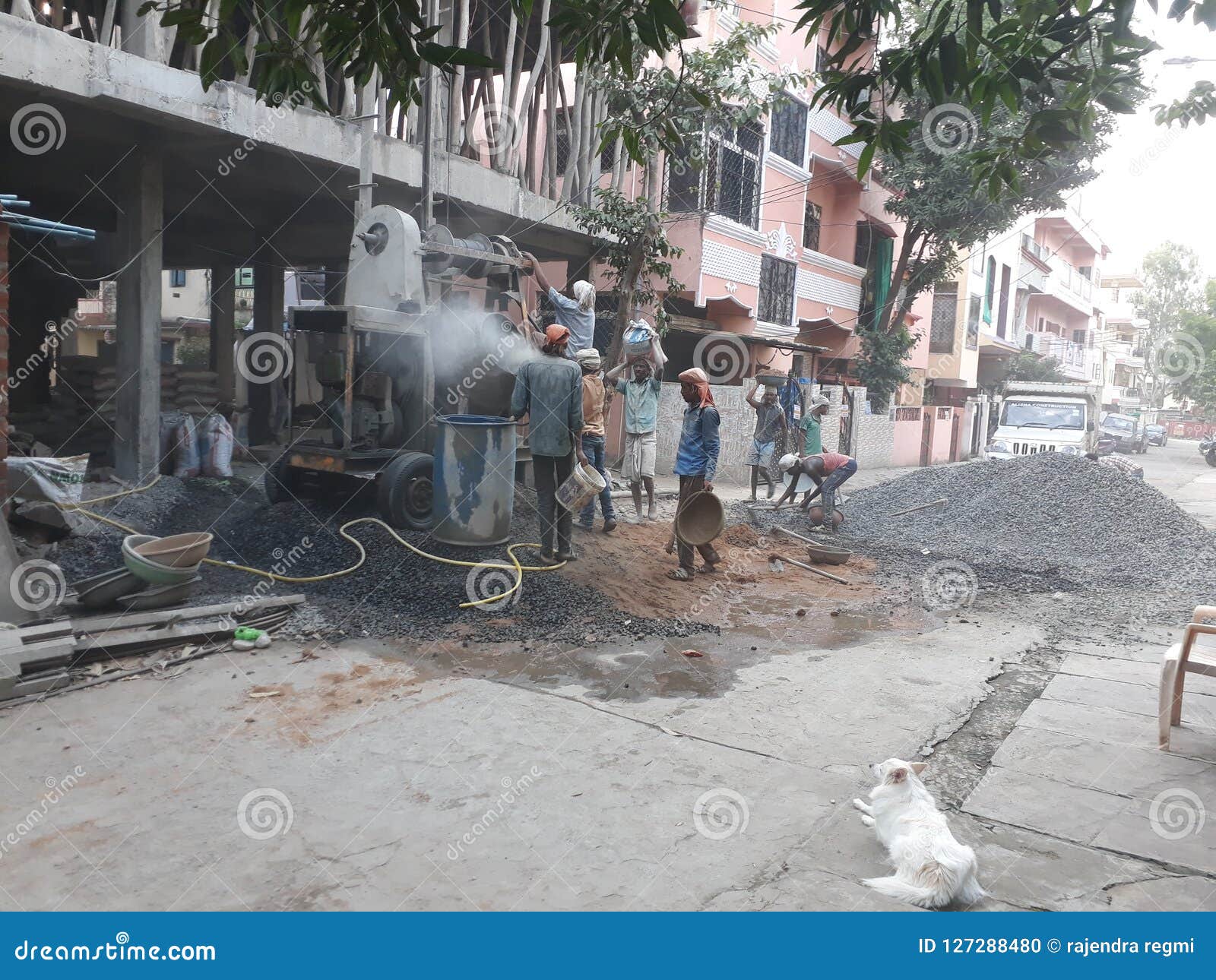 Poor man at work editorial image. Image of working, work - 127288480