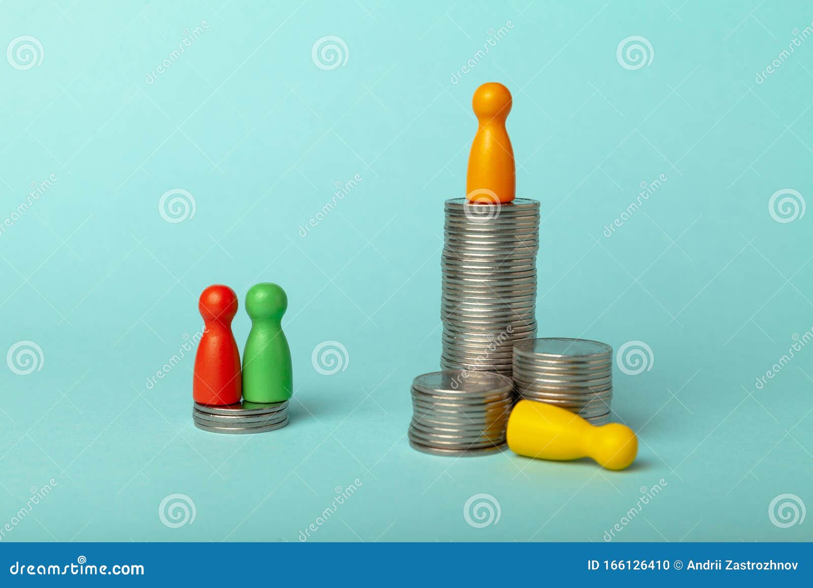 Poor Married Couple and Lonely Sad Rich Man Stock Photo - Image of ...