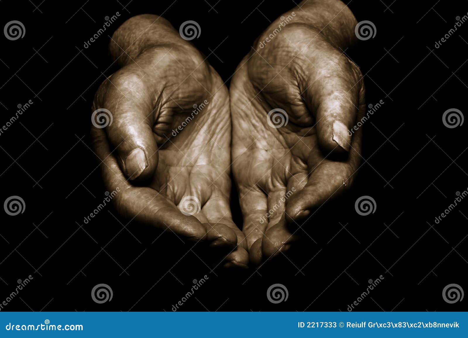 Poor old hands stock illustration. Illustration of dignity - 2217333