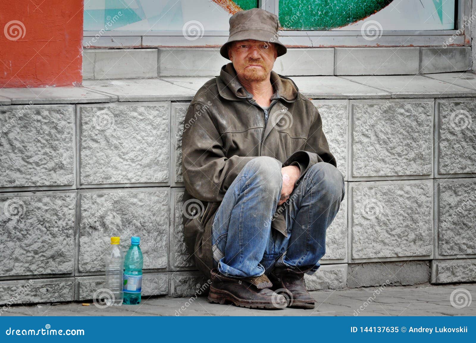 Poor Old Man Begging Passers-by Editorial Image - Image of beggar ...