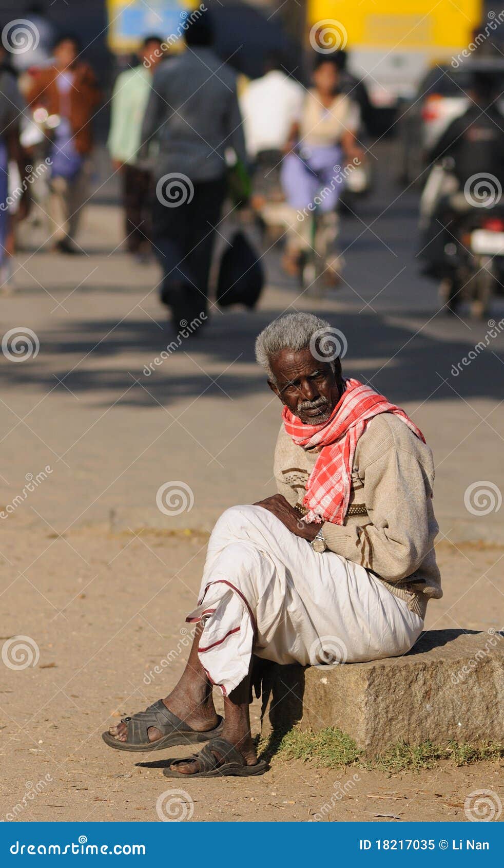 A poor old man in slum editorial image. Image of home - 18217035