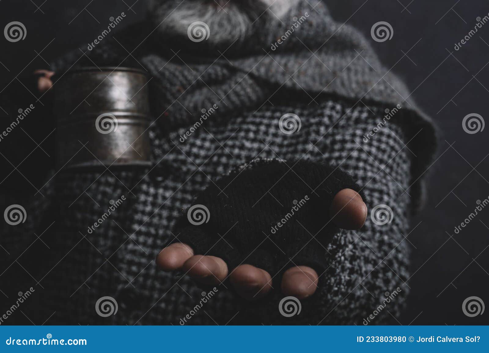 Poor Pauper Begging for Help Stock Photo - Image of hunger, close ...