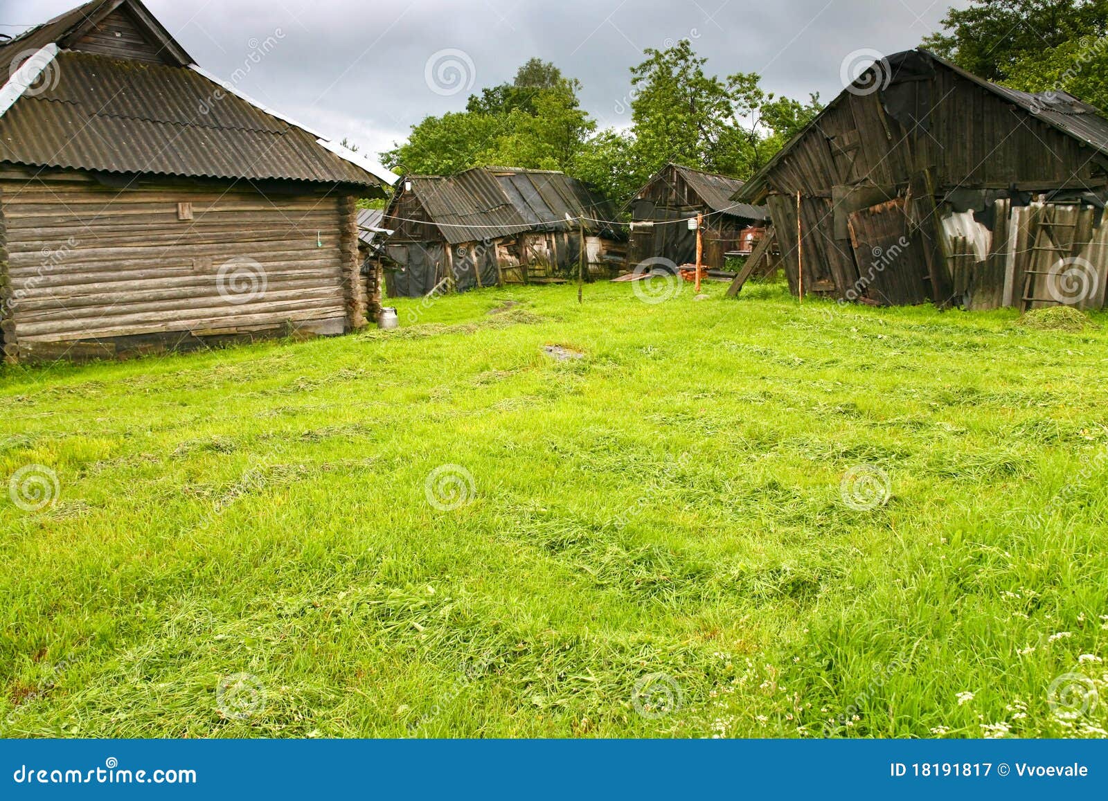 Poor peasant household stock image. Image of russia, grassland - 18191817
