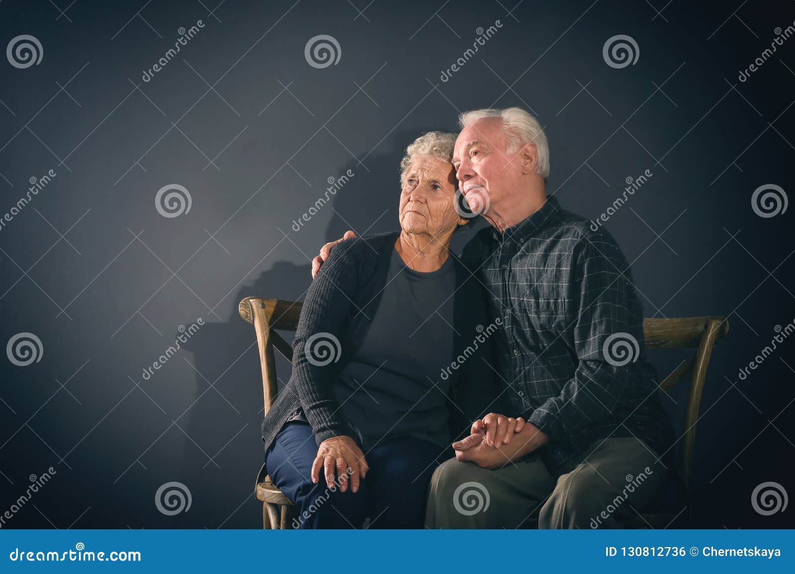 Poor Pensive Elderly Couple Stock Photo - Image of husband, caucasian ...