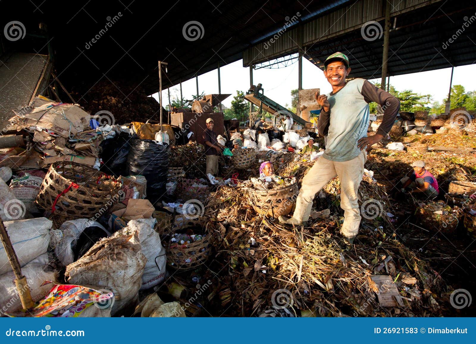 Poor People Working in a Scavenging Editorial Stock Photo - Image of ...