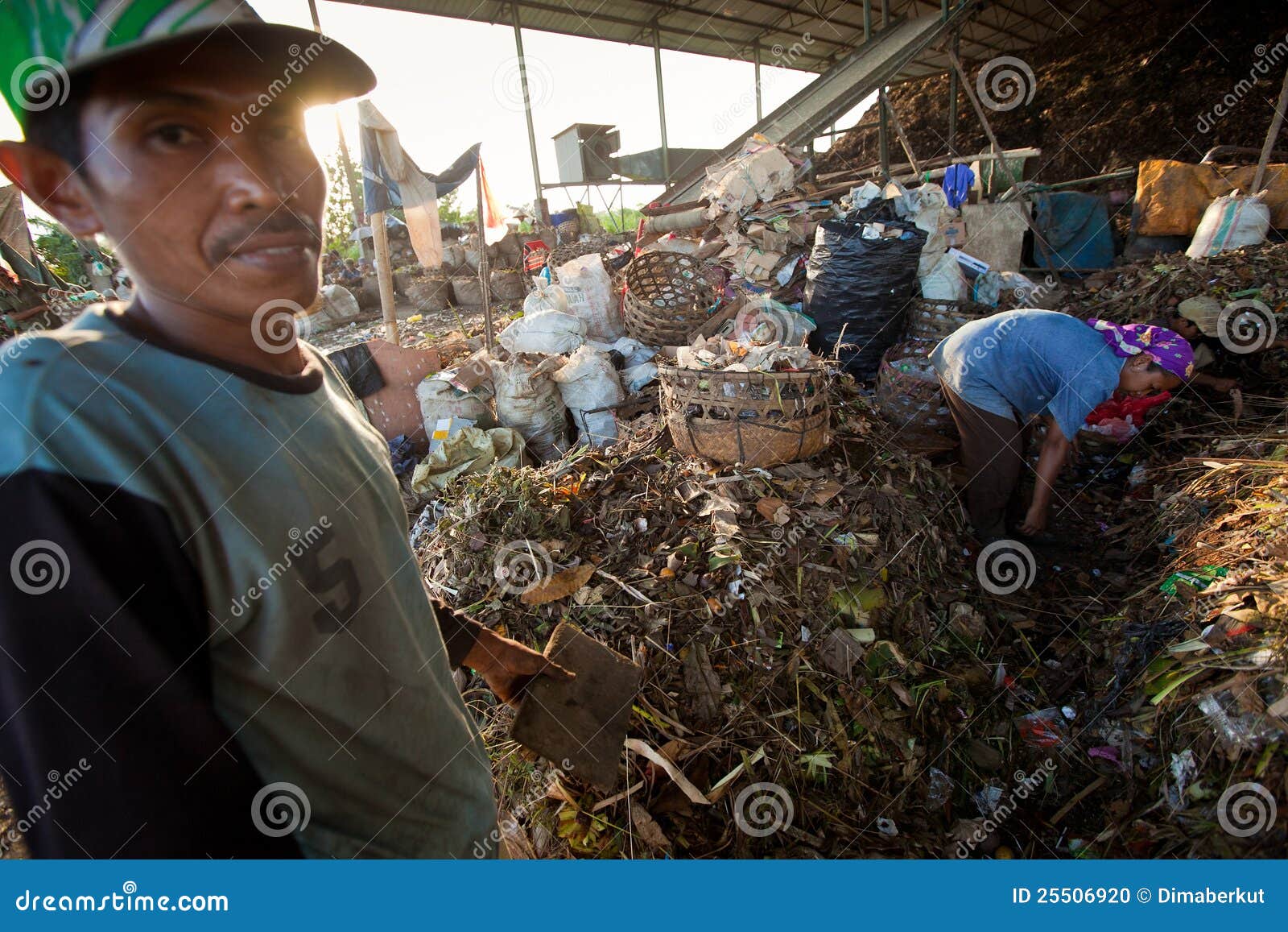 Poor People Working in a Scavenging at the Dump Editorial Image - Image ...