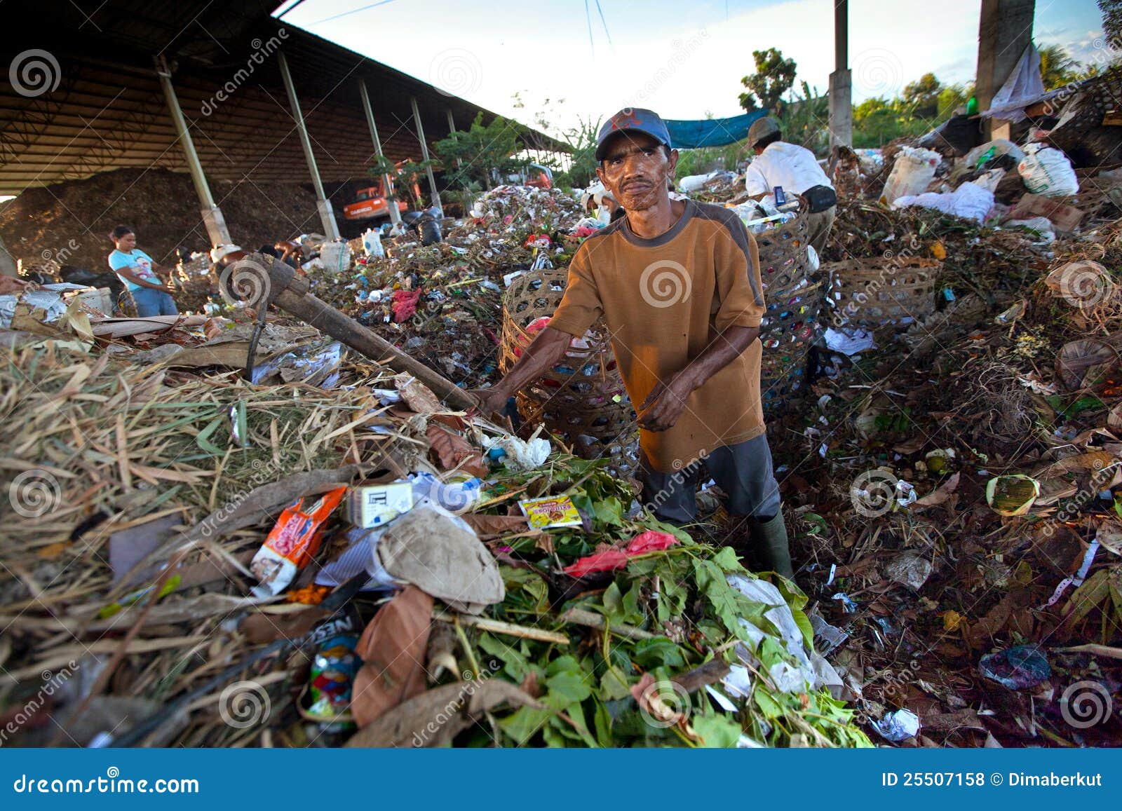 Poor People Working in a Scavenging at the Dump Editorial Stock Photo ...