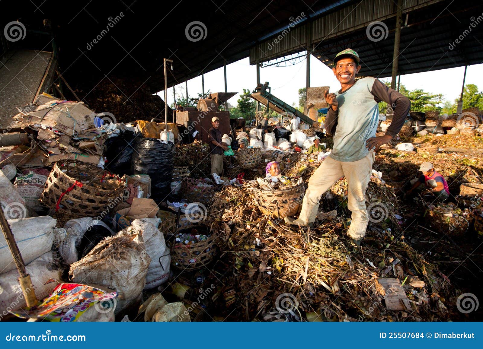 Poor People Working in a Scavenging at the Dump Editorial Stock Image ...