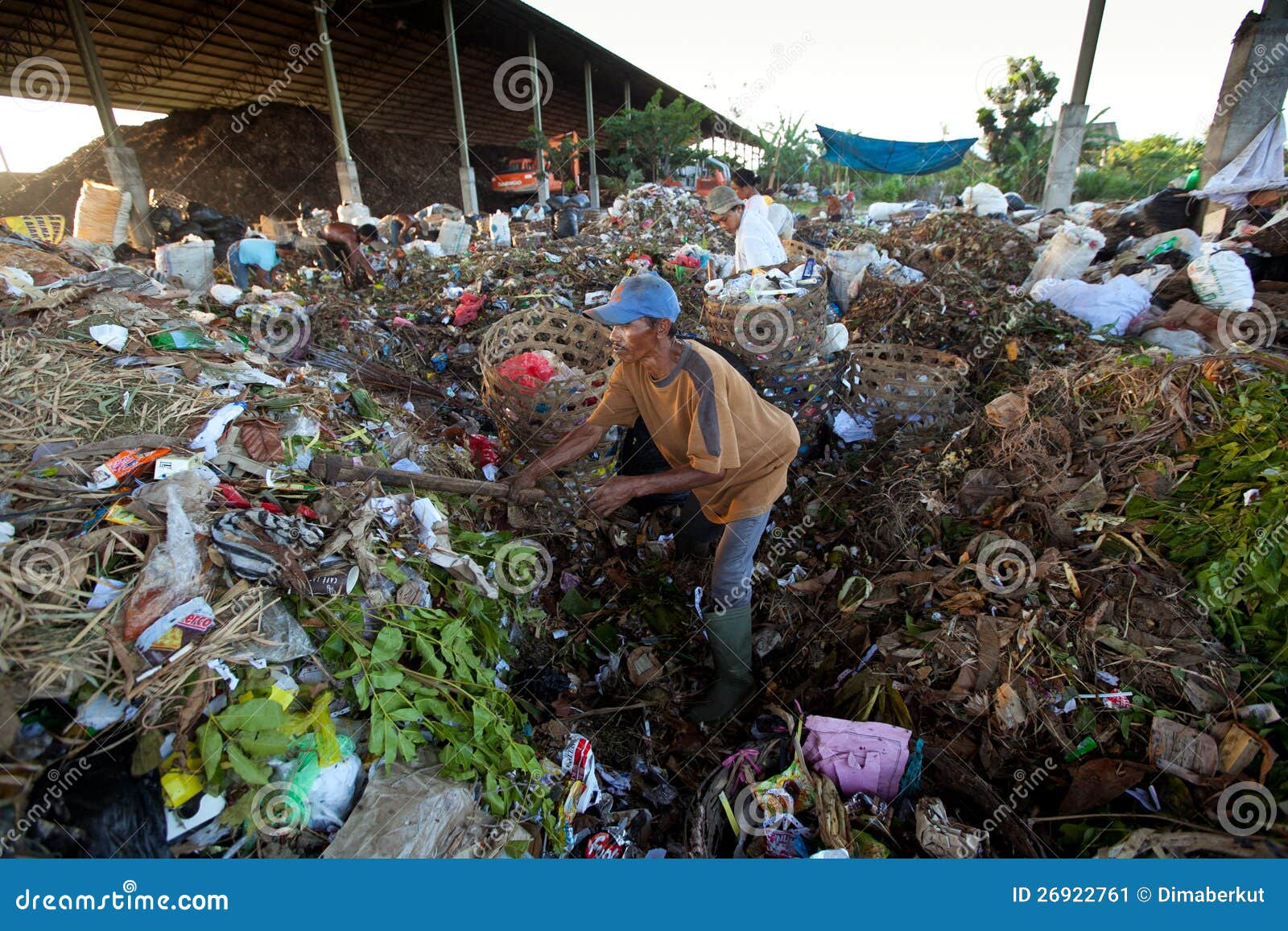 Poor People Working in a Scavenging at the Dump Editorial Photo - Image ...
