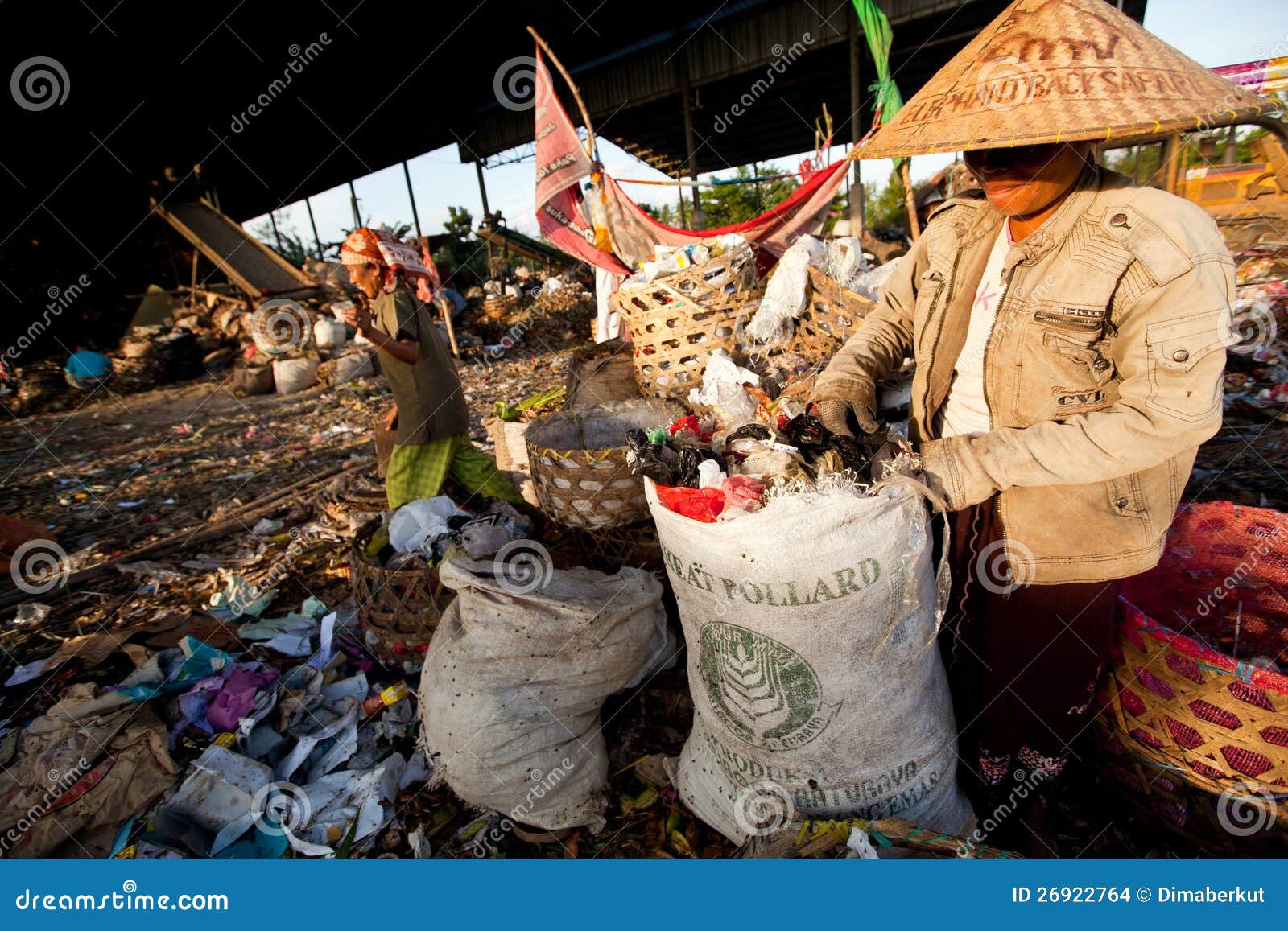 Poor People Working in a Scavenging at the Dump Editorial Stock Image ...