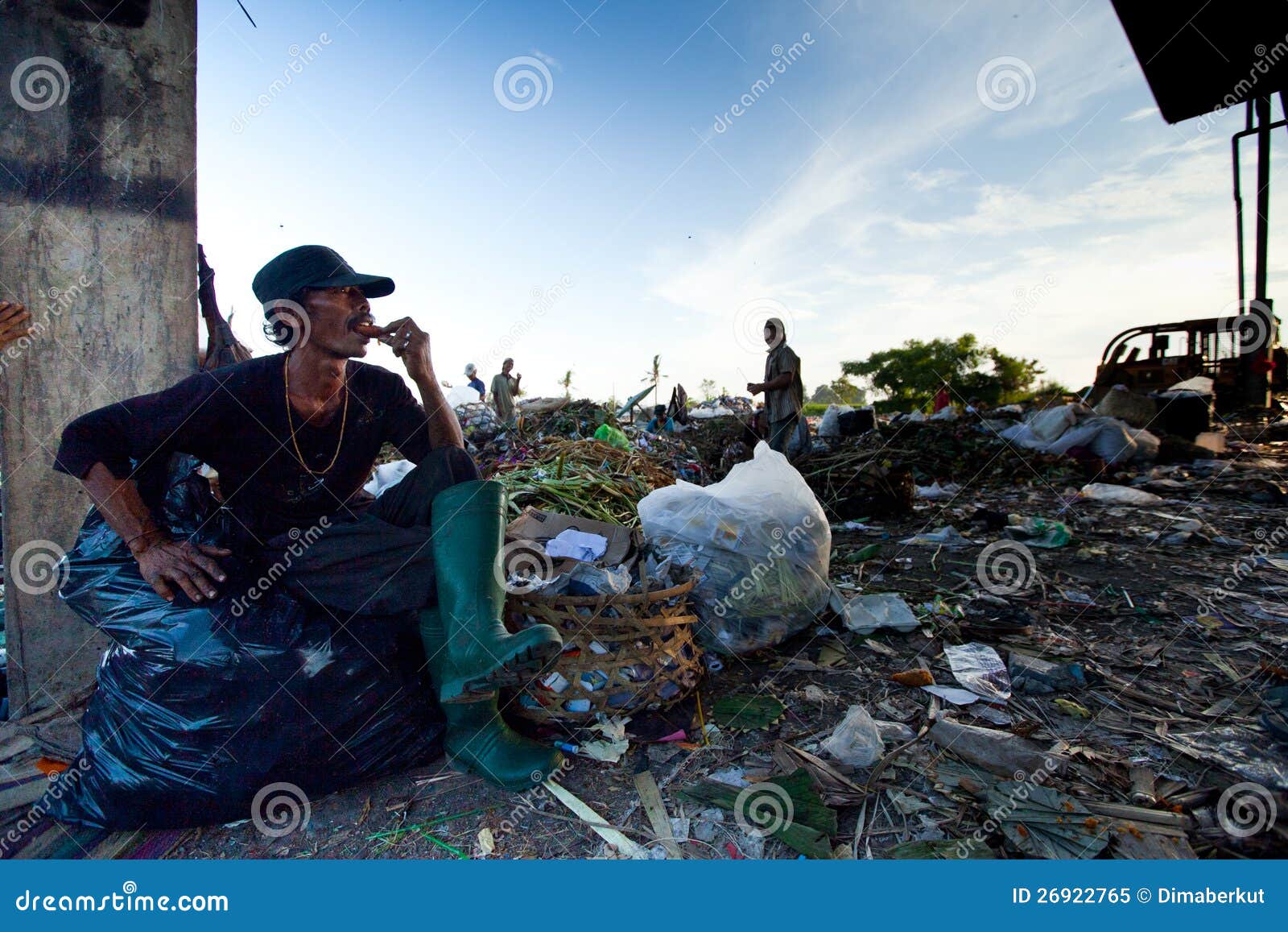 Poor People Working in a Scavenging at the Dump Editorial Image - Image ...