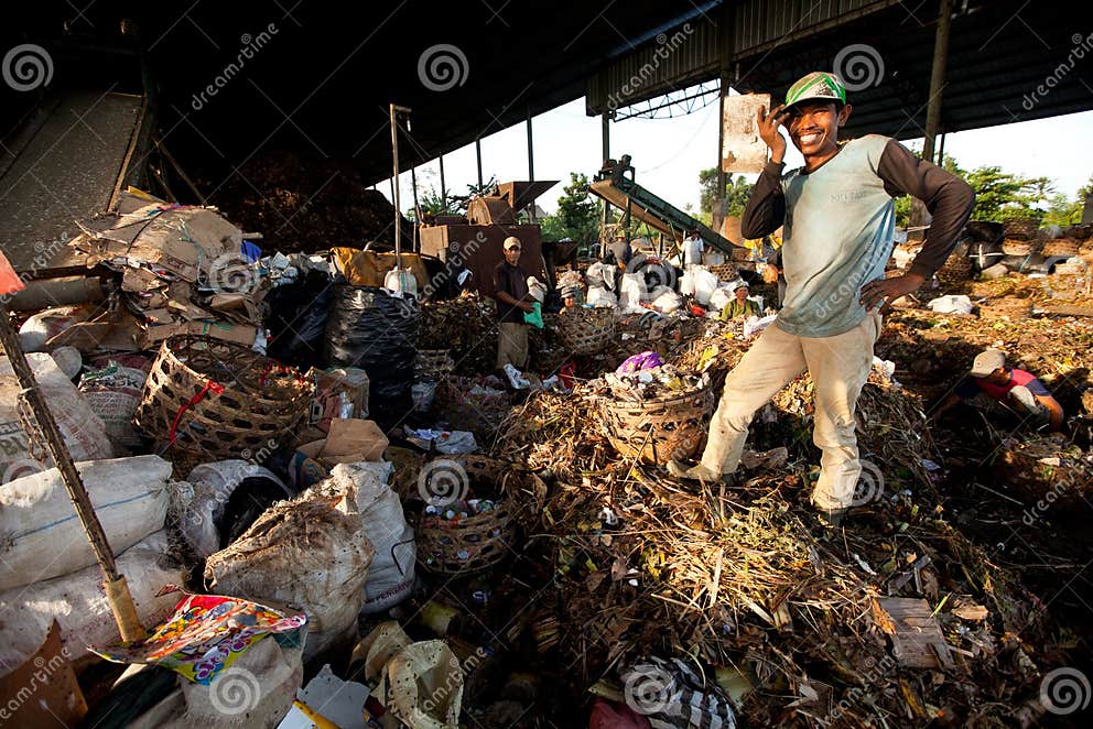 Poor People Working in a Scavenging at the Dump Editorial Photo - Image ...